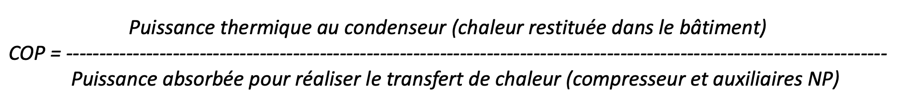 Coefficients de performance d’une PAC – Energie Plus Le Site